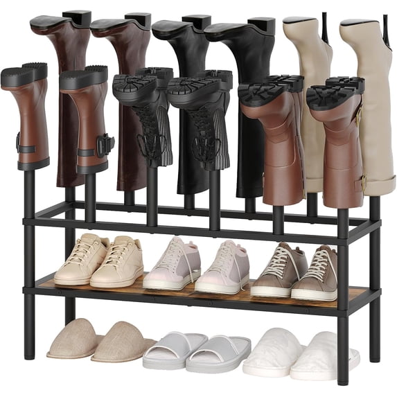 Free Standing Shoe Rack, Tall Boots Rack Organizer, Boot Organizer for ...