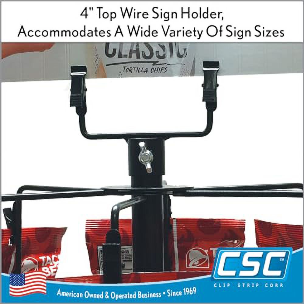 Free Standing Spinner Retail Display Rack Corp, 68.5" H,108 Total Clips ...