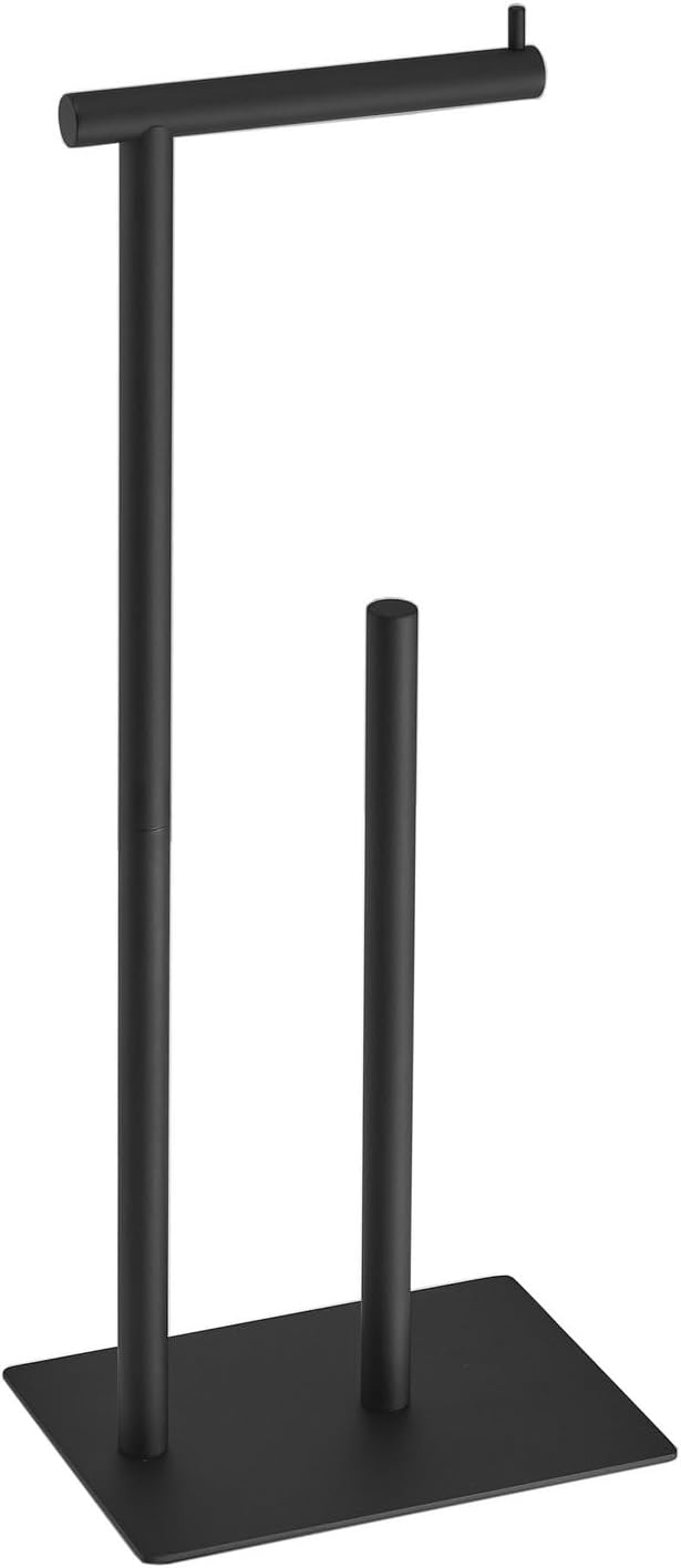 Free Standing Toilet Paper Holder, 21.5" Bathroom Tissue Roll Stand ...
