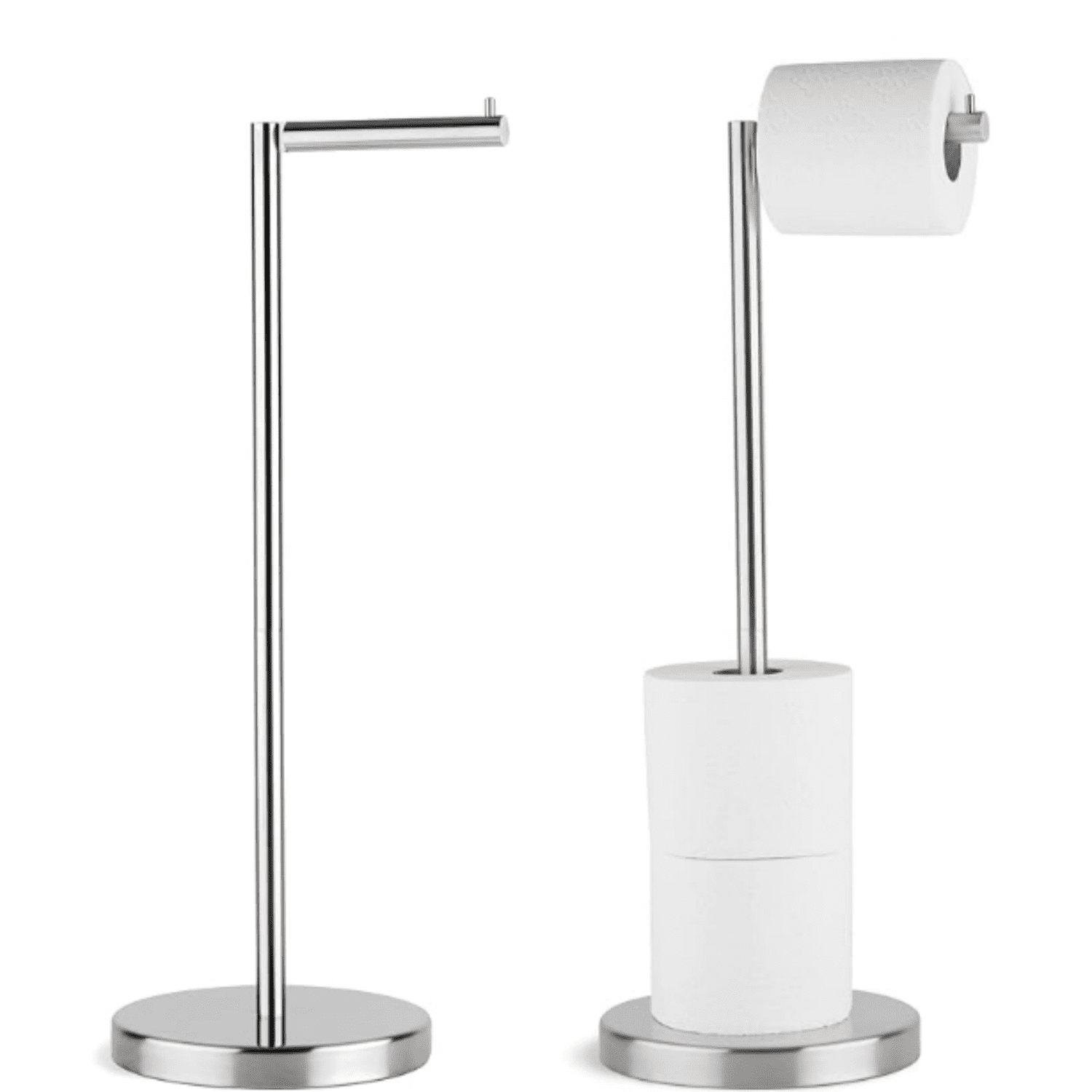 Free Standing Toilet Paper Holder Stan Be Steel Finish 1pc - Storage ...