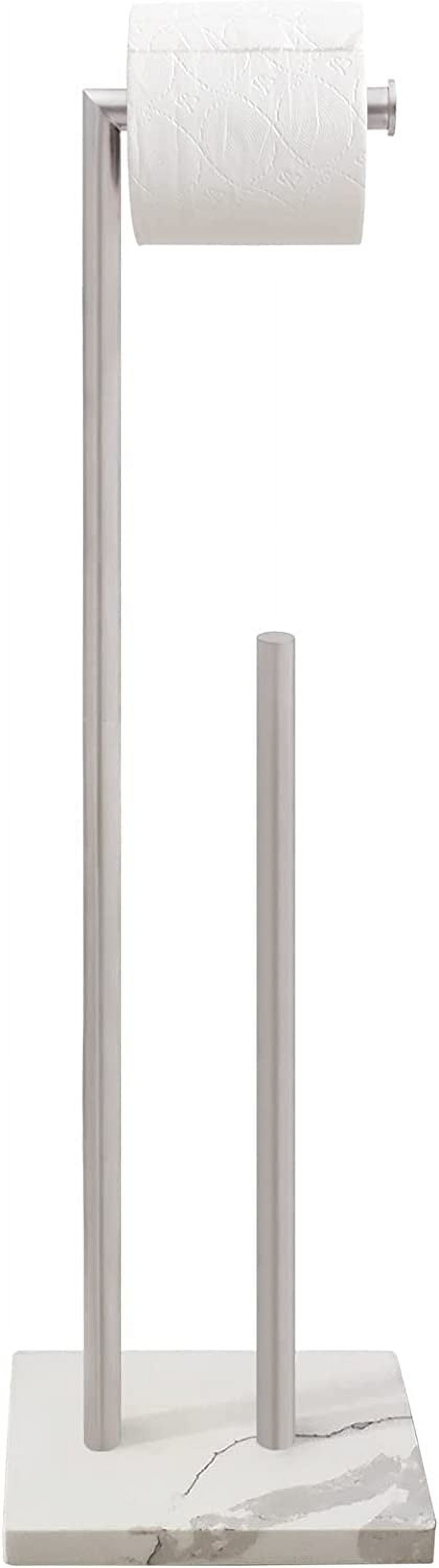 Free Standing Toilet Paper Holder Stand with Reserve, Heavy Weighted ...