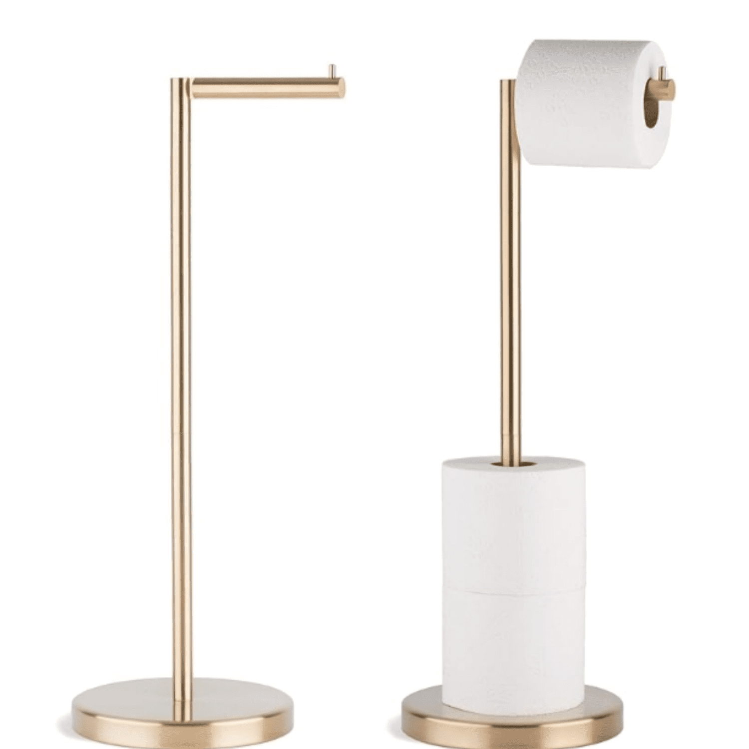 Free Standing Toilet Paper Holder Stand with Storage for 4 Rolls of ...