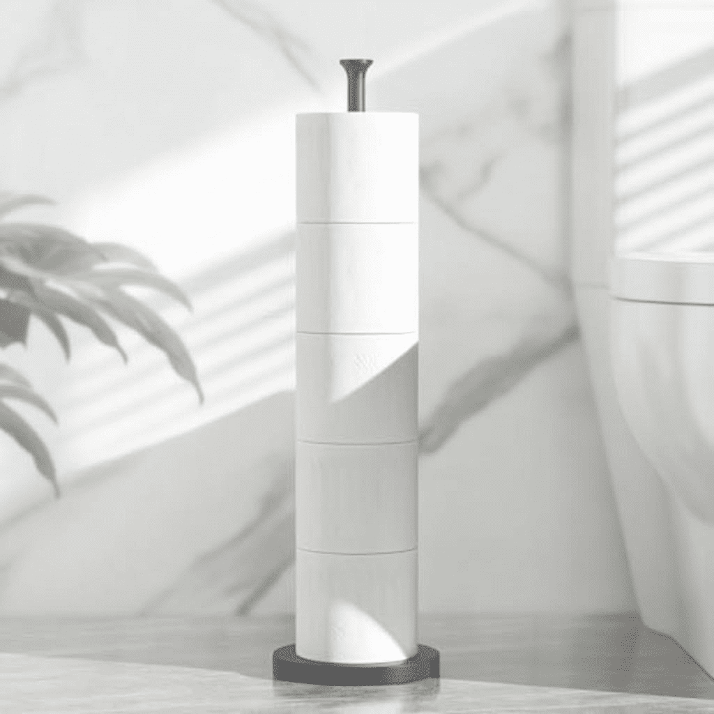 Free-Standing Toilet Paper Holder Stand with Spare Roll Storage, Modern ...