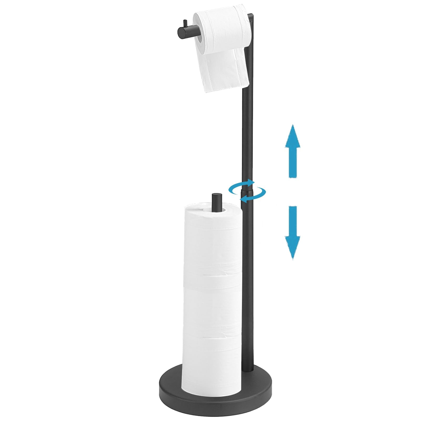 Free Standing Toilet Paper Holder with Storage, 25.6“, Bathroom Toilet ...