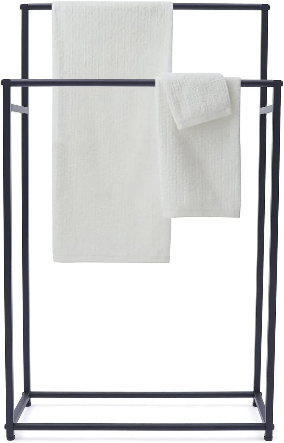 Free Standing Towel Racks for Bathroom, 2 Tier Floor Towel Racks Holder ...