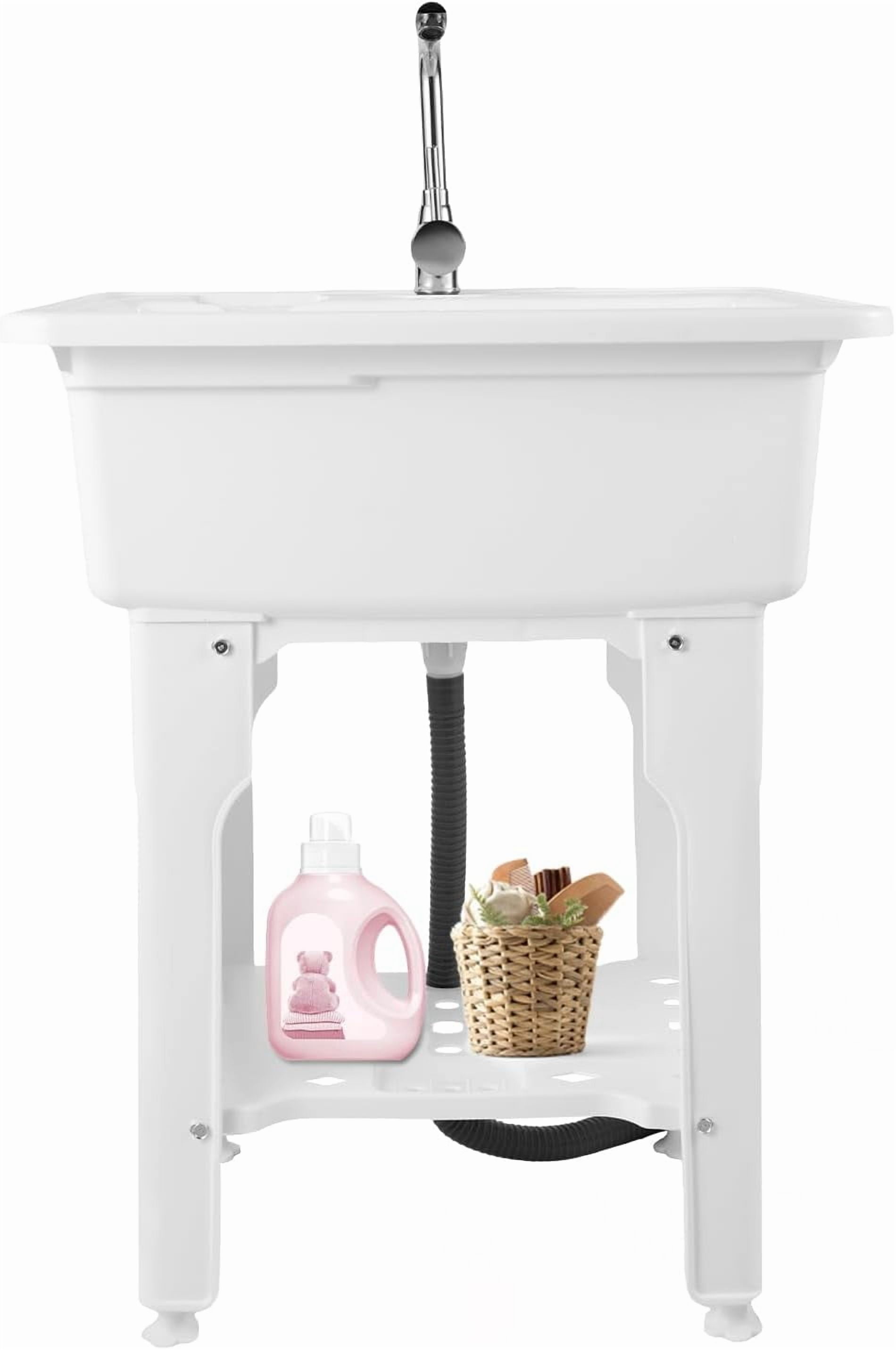 Free Standing Utility Sink Laundry Tub,Freestanding Plastic Laundry ...
