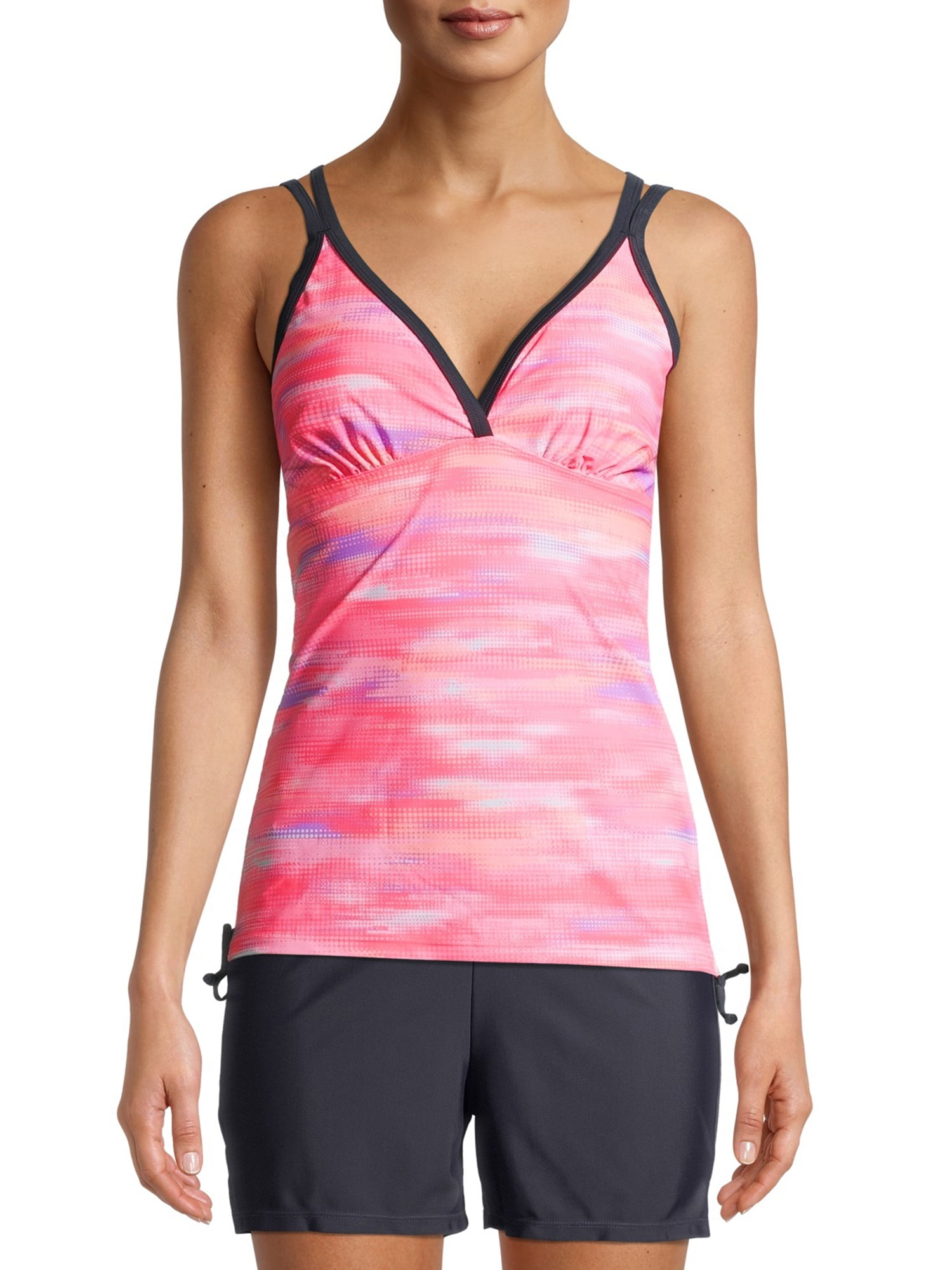 Free Tech Women's Athletic Hip Adjustable Side Tankini Swimsuit Top ...