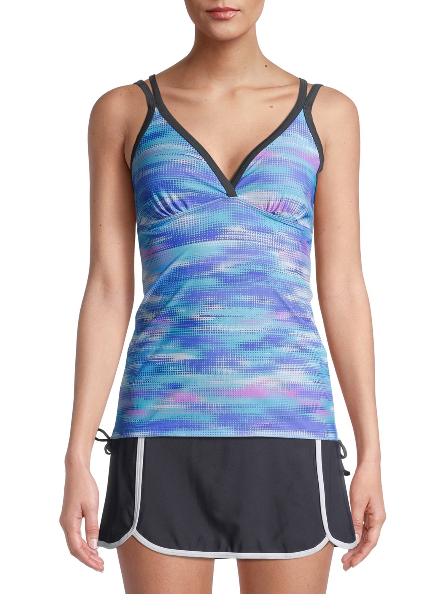 Free Tech Women's Athletic Hip Adjustable Side Tankini Swimsuit Top ...