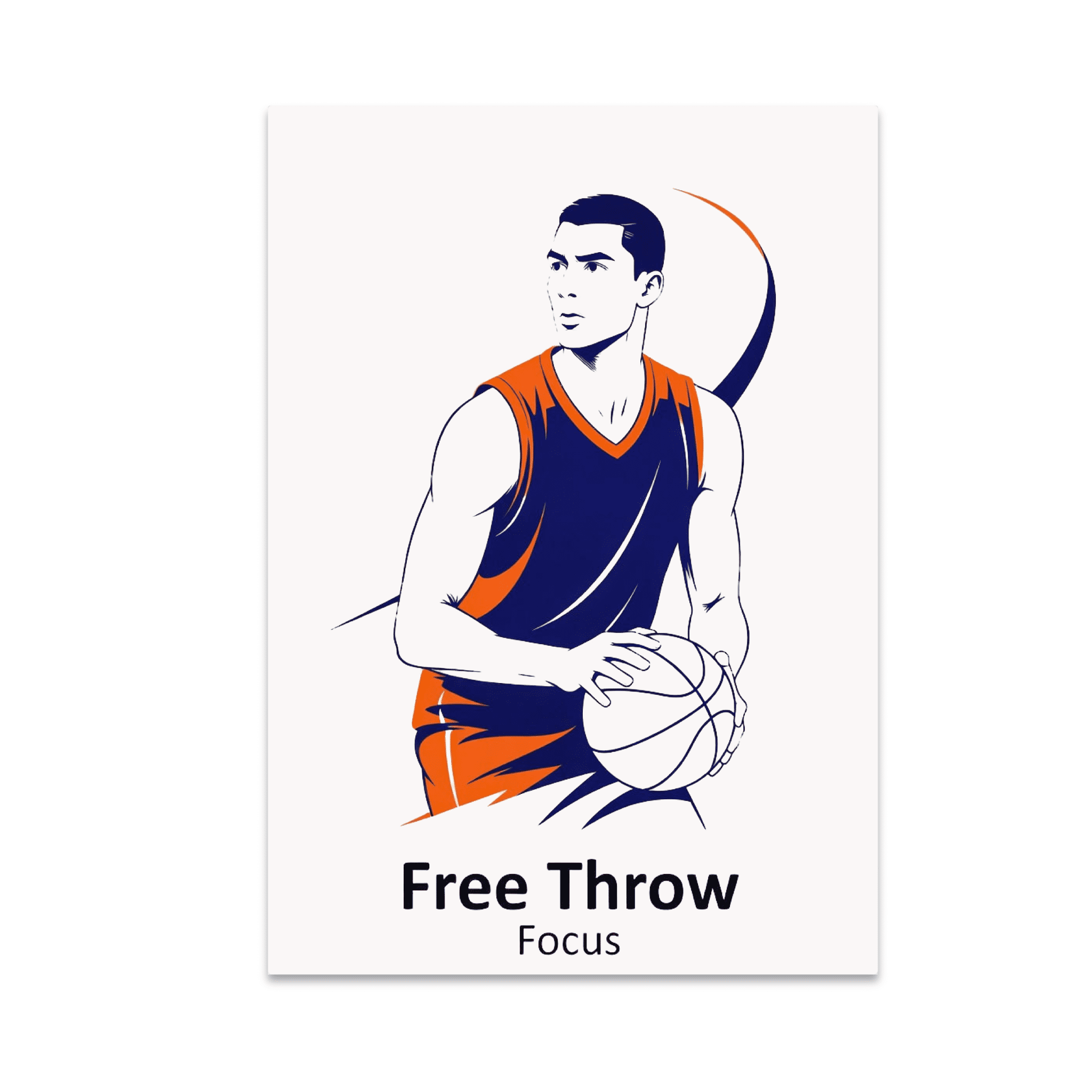 Free Throw Focus Basketball Art - Sports Enthusiast - 13x19 Poster ...