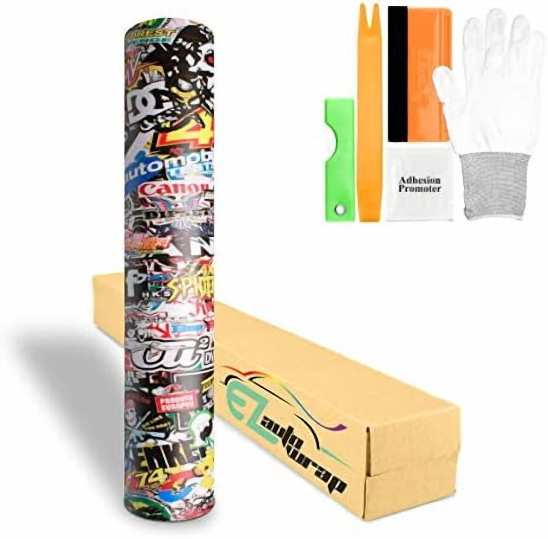 Free Tool Kit EZAUTOWRAP LK Bomber Anime Cartoon Car Vinyl Wrap Sticker ...