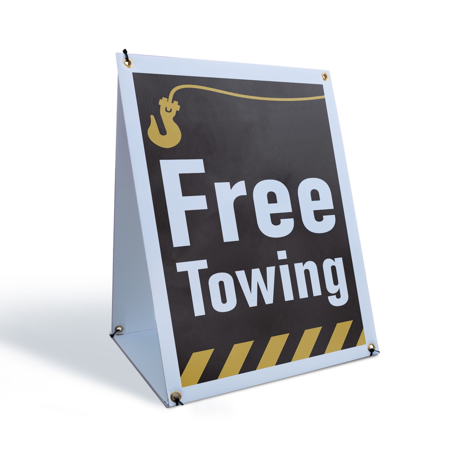 Free Towing Sidewalk Sign 18 Inch x 24 Inch A-Frame Images On Both ...