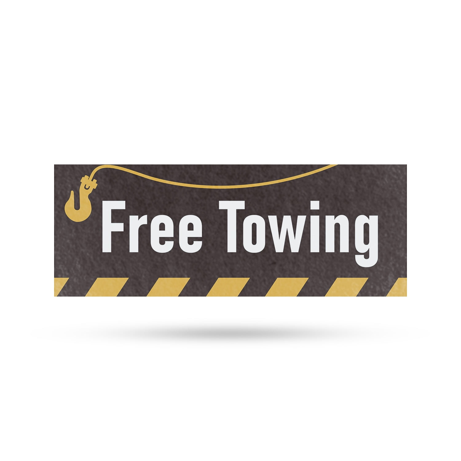 Free Towing Vinyl Decal 48 Inch x 18 Inch Weatherproof Heavy-Duty ...