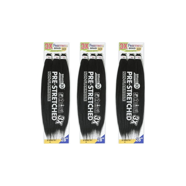 Free Tress Natural Texture Braids 3X Pre-Stretched Braid 301 - 56 ...