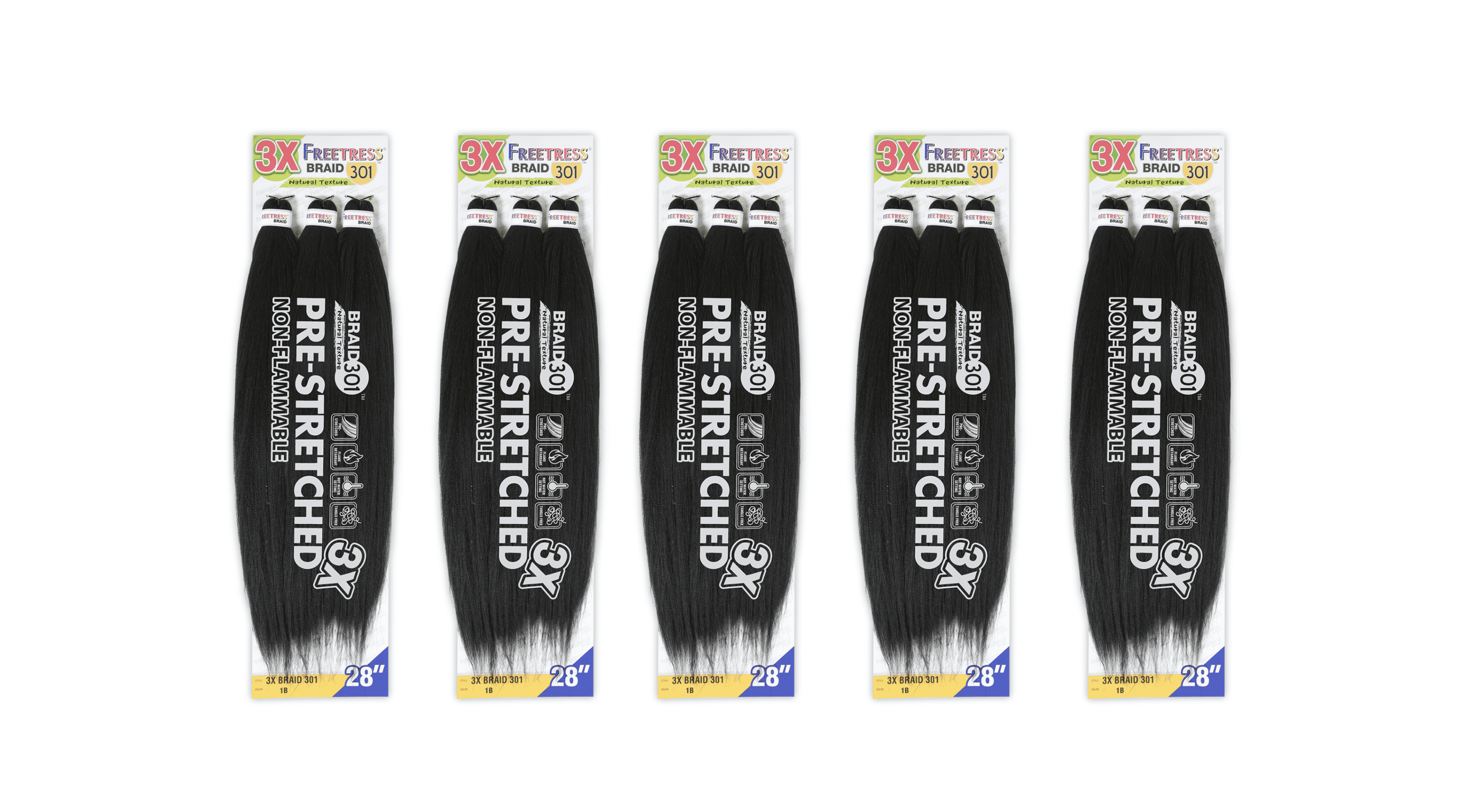 Free Tress Natural Texture Braids 3X Pre-Stretched Braid 301 - 56 ...