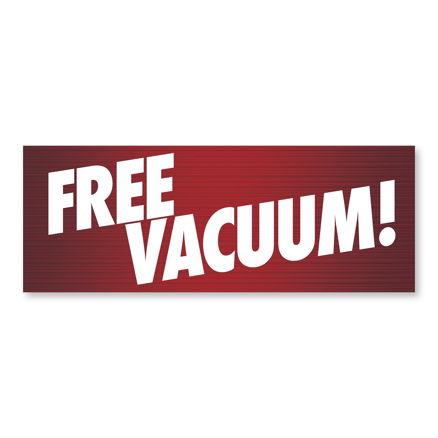 Free Vacuum 12" x 4.5" Decal | Advertise Your Business | All Weather ...