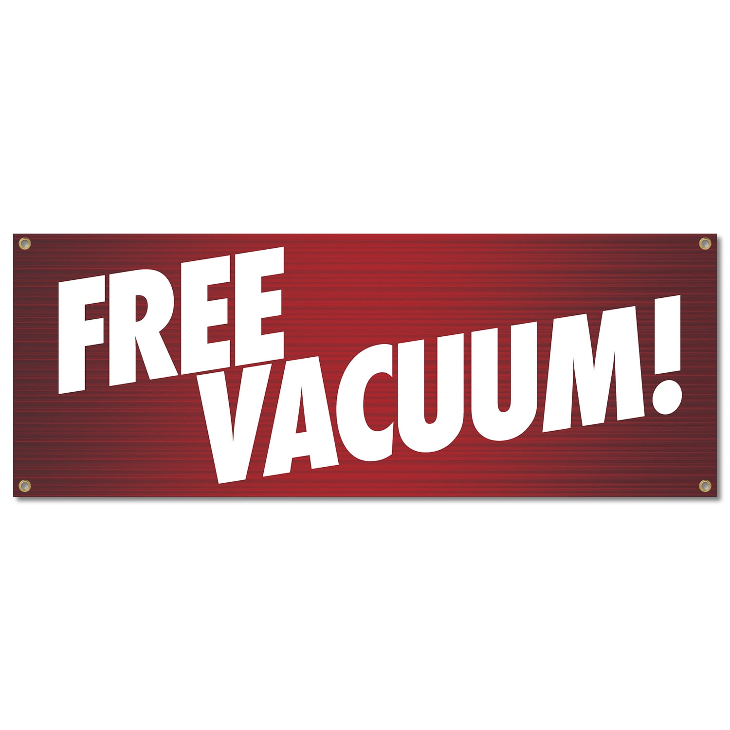 Free Vacuum | 18" X 48" Banner | Outdoor Vinyl Sign With Grommets | Car ...