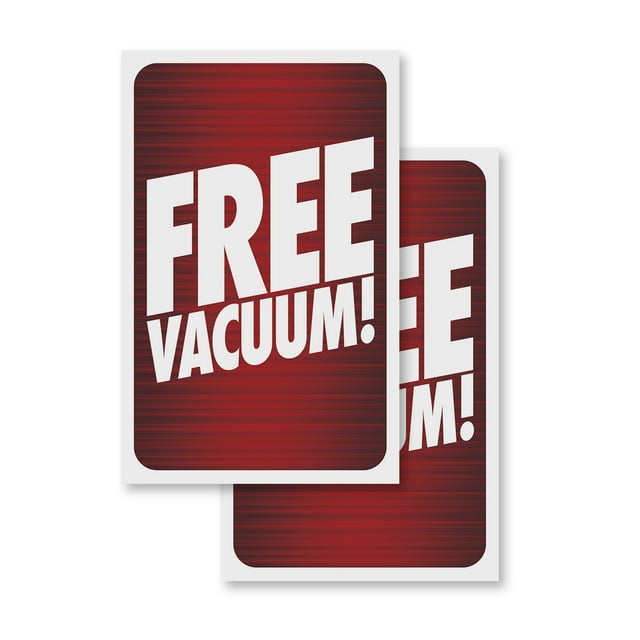 Free Vacuum (2-PACK) 24" x 36" Vinyl Decals | Sign Insert Peel & Stick ...
