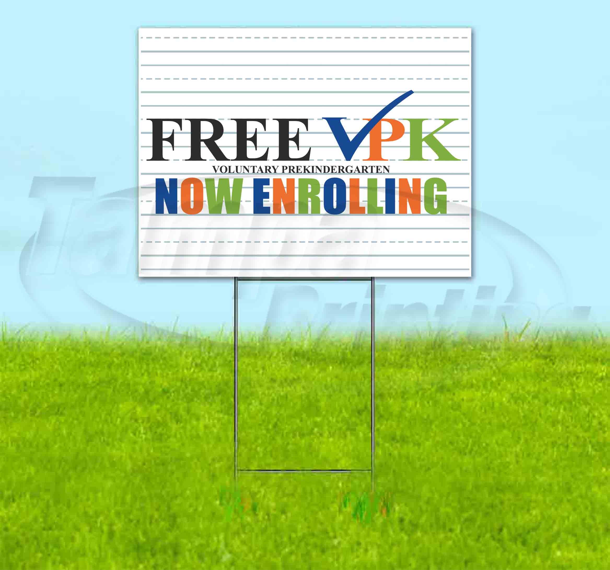 Free Vpk (18" x 24") Yard Sign, Includes Metal Step Stake - Walmart ...