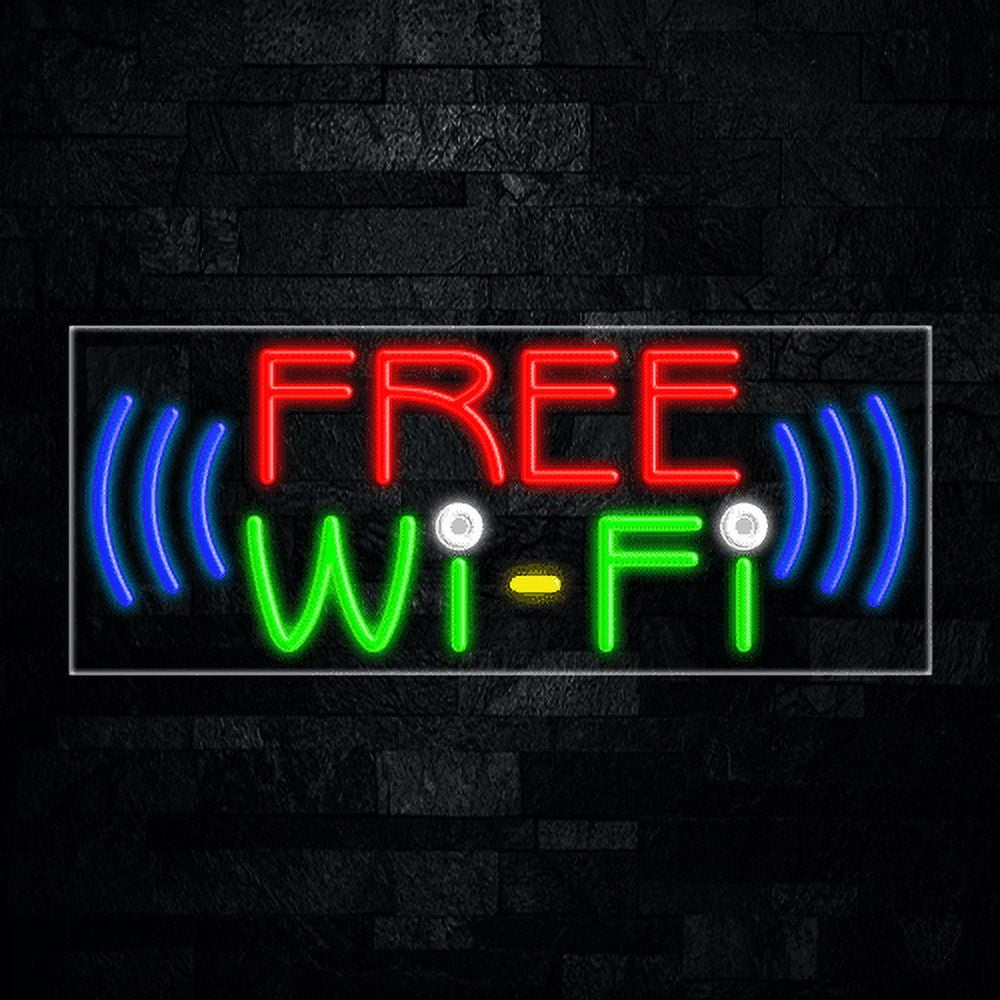Free Wi Fi LED Neon Sign #31405 Made in USA - Walmart.com