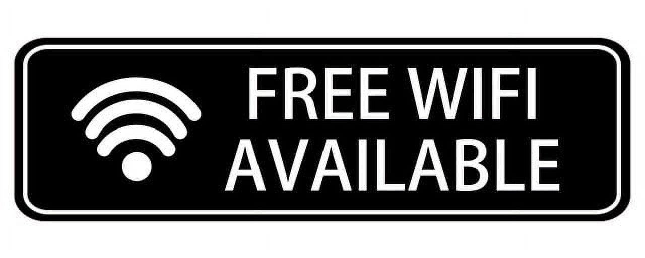 Free Wifi Available Sign,10 X 3 Inches Acrylic Plaque With Strong ...