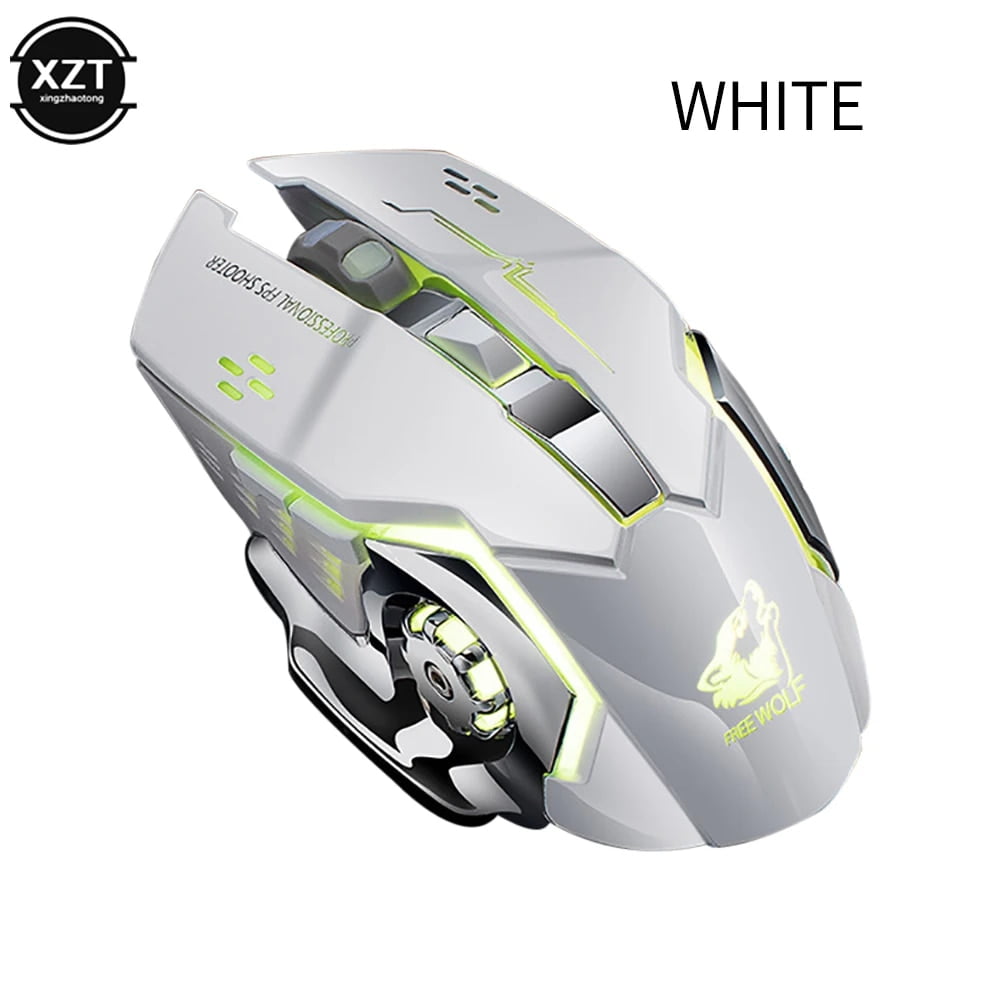 Free Wolf X8 Wireless Charging Game Mouse Mute Mouse Backlit Mechanical ...