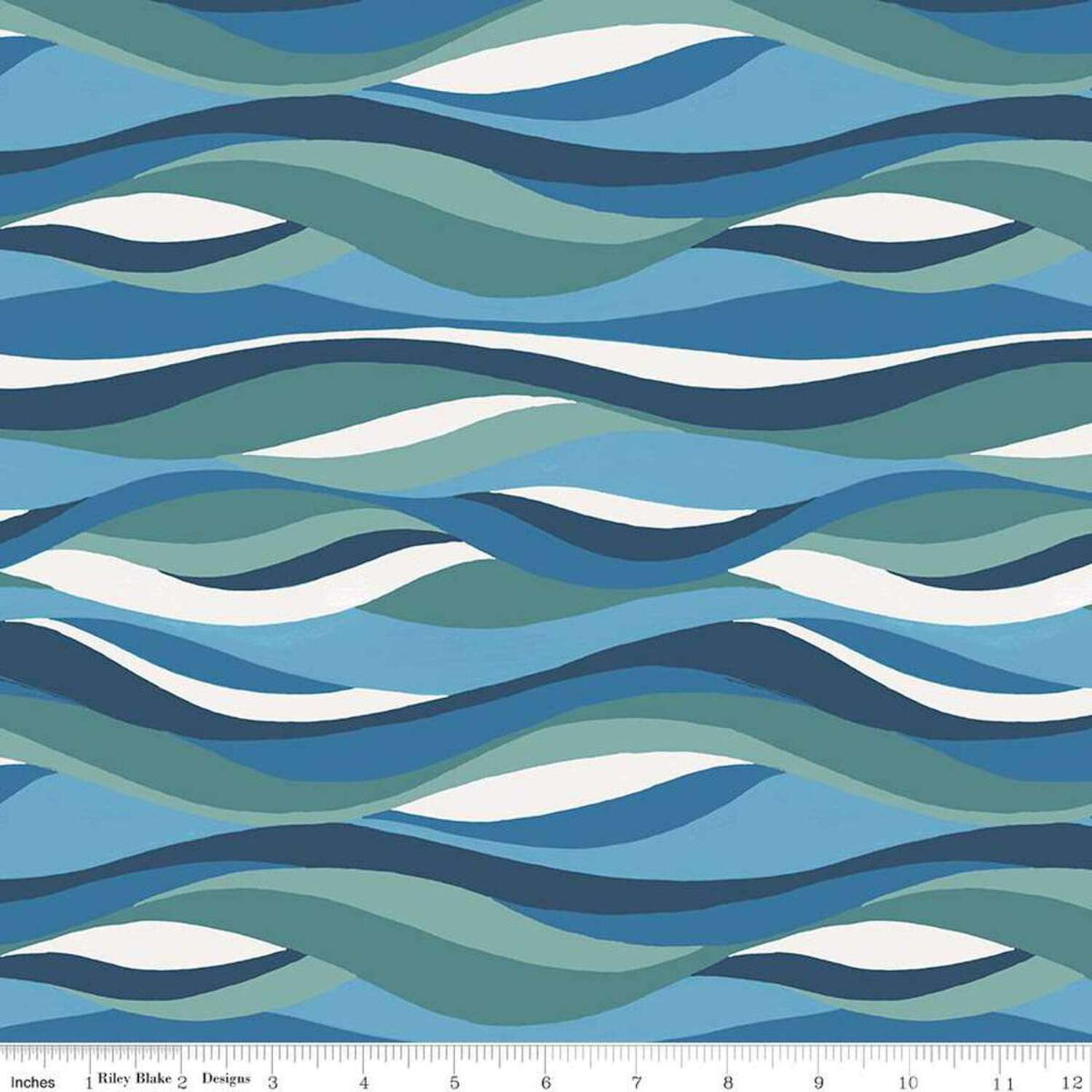 Free as the Ocean Ocean Multi Cotton Fabric - Walmart.com