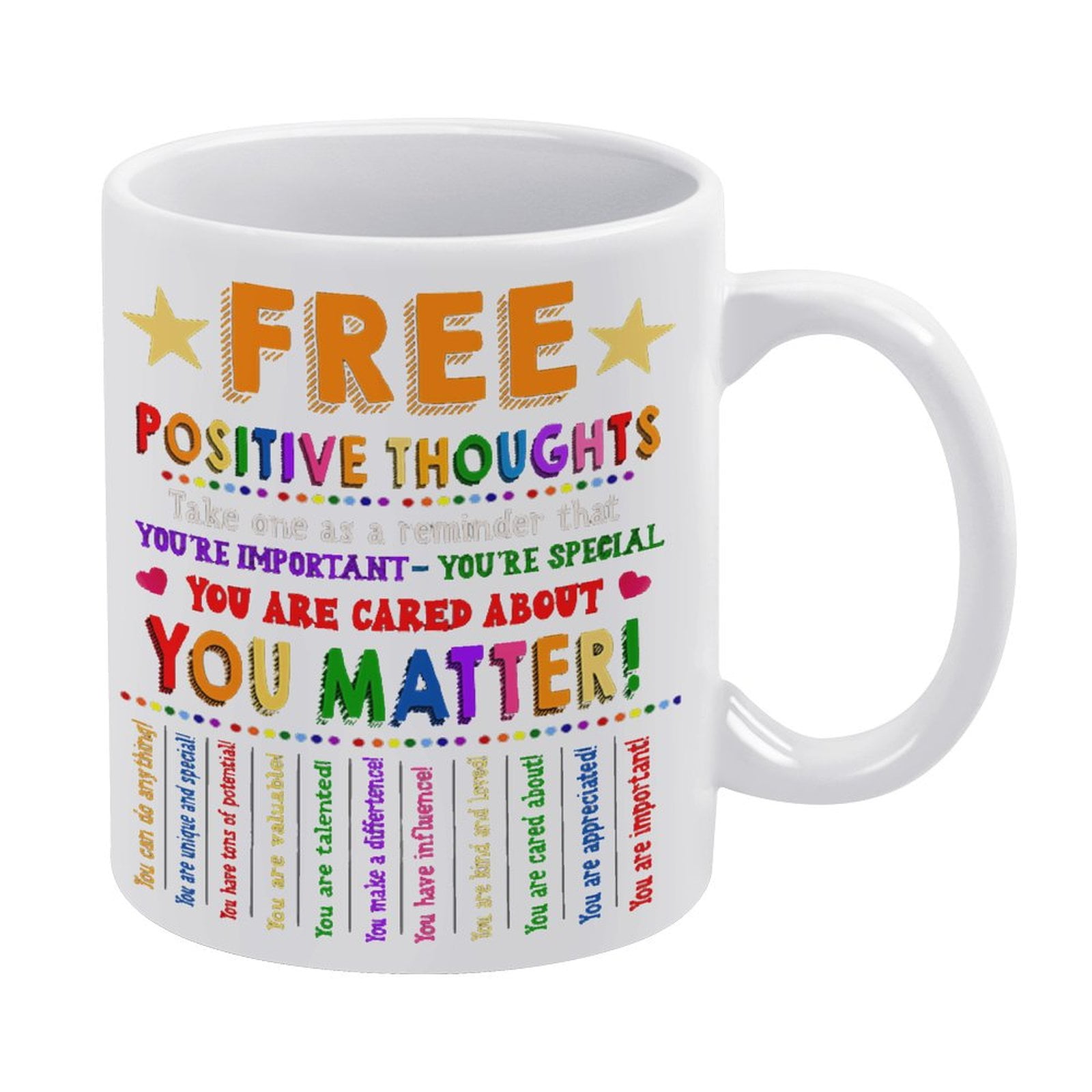 Free positive thoughts Mug, teacher gift, Teacher Mug, back to school ...