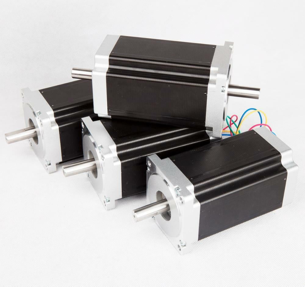 【Free ship US】4PC NEMA34 Stepper Motor 1600 oz.in 3.5A 150mm Dual shaft ...