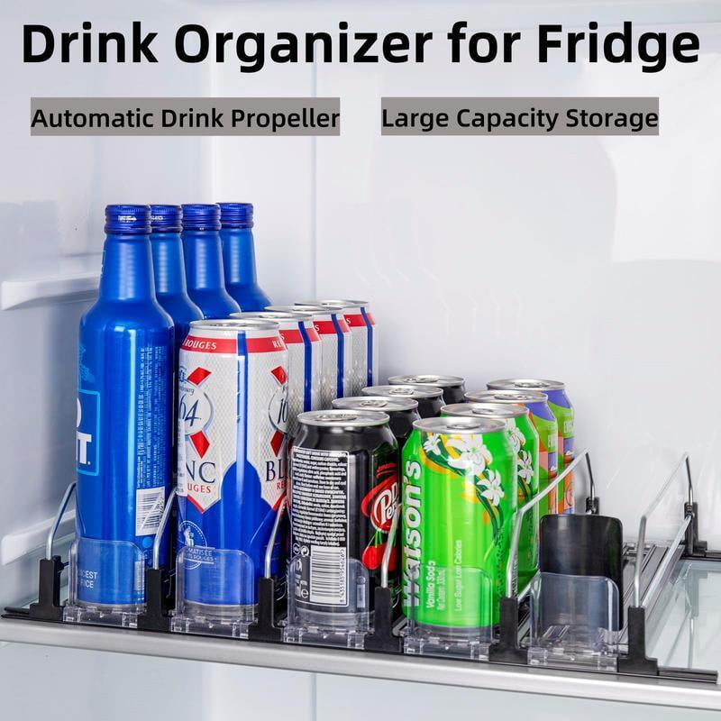 Free shipping-Drink Organizer for Fridge, Self-Pushing Soda Can ...