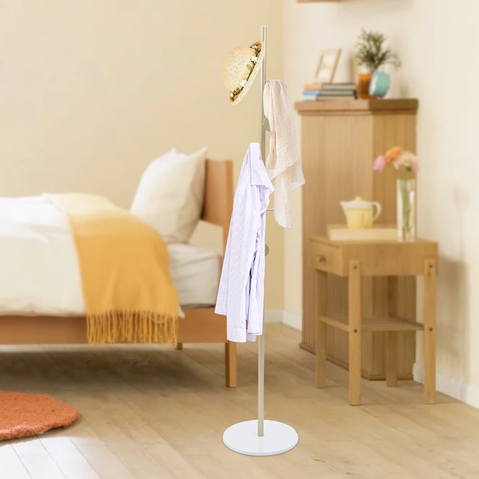 Free-standing Coat Rack, Hat Hanger Hall Tree, Coat Hangers for Scarves ...