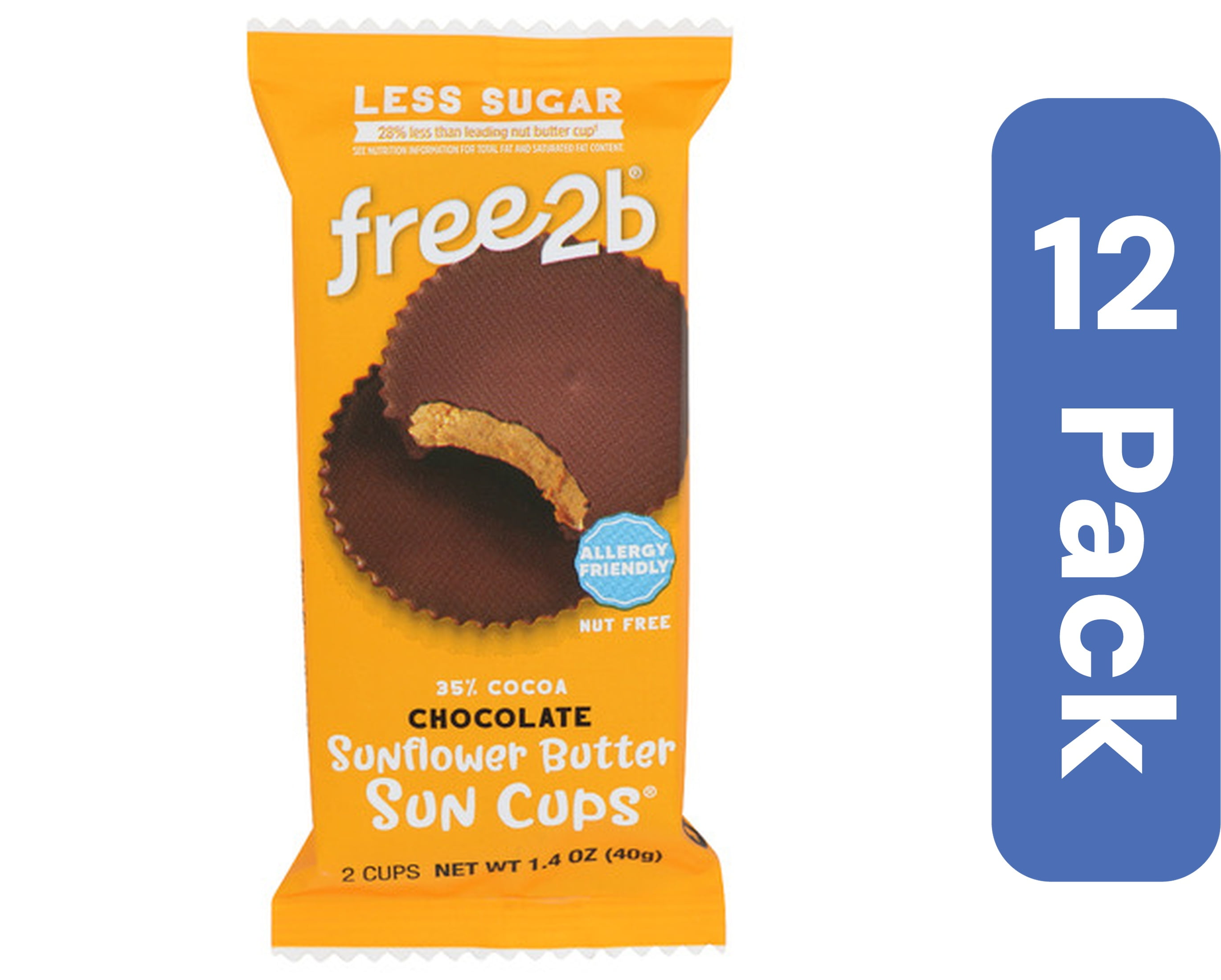 Free2B Foods Chocolate Cup Rice 2 Pieces 1.4 oz (Pack Of 12) - Walmart.com