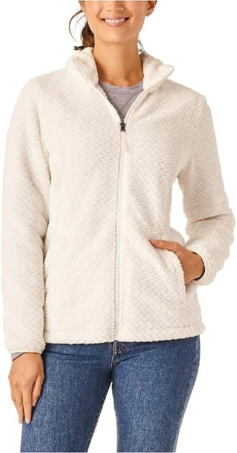 Free2B Women's Braided Butter Pile Full Zip Jacket Size: XL, Color ...