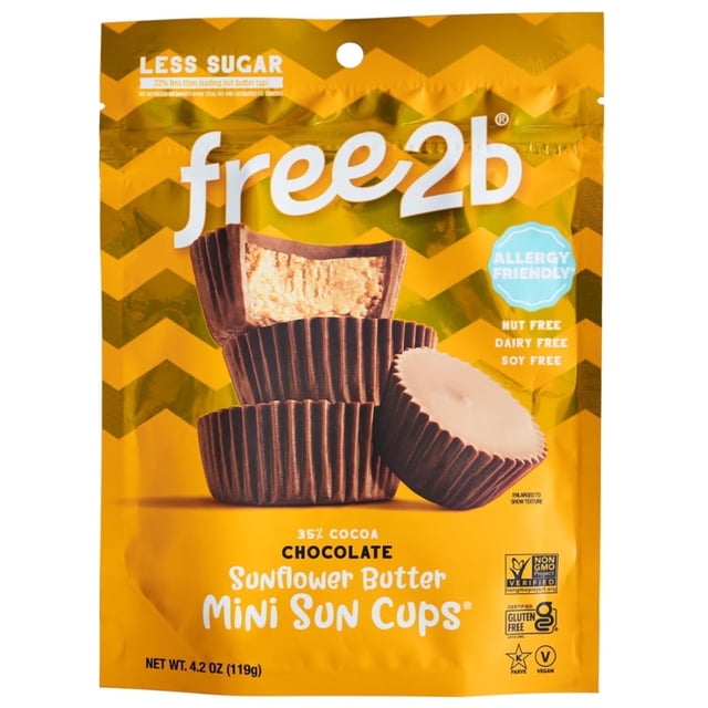 Free2b Sun Cups Minis Gluten Free Vegan Chocolate - 4.2 oz - Walmart ...