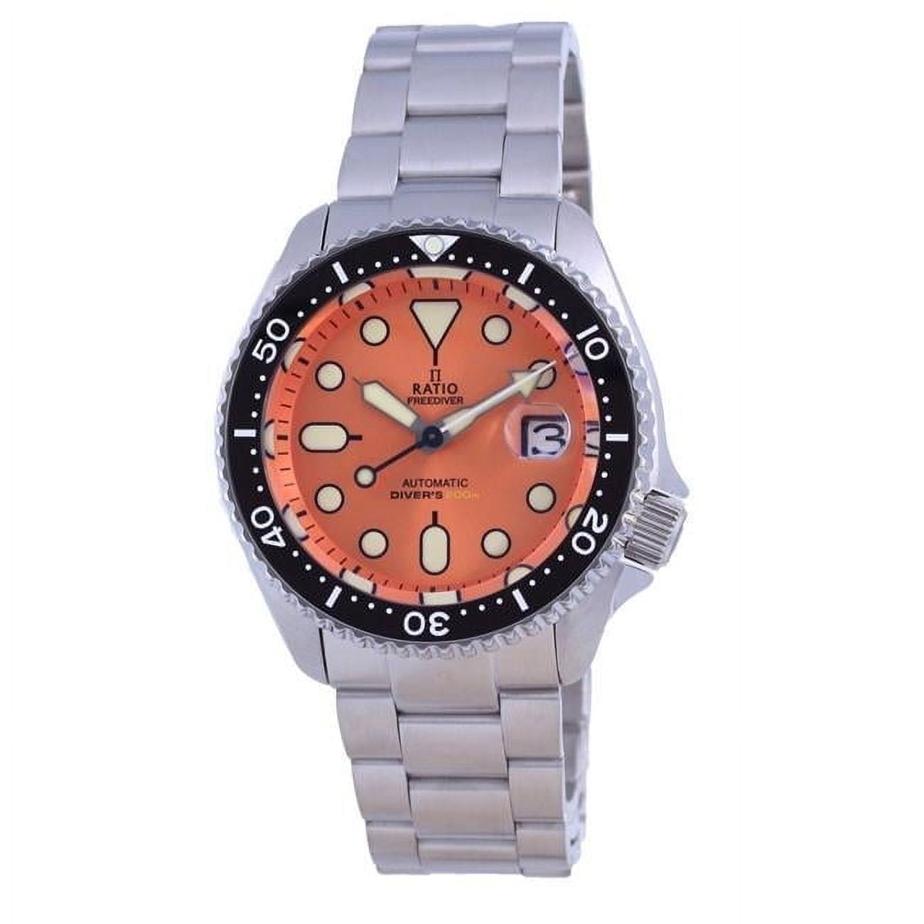 FreeDiver Orange Dial Sapphire Crystal Stainless Steel Automatic 200M ...