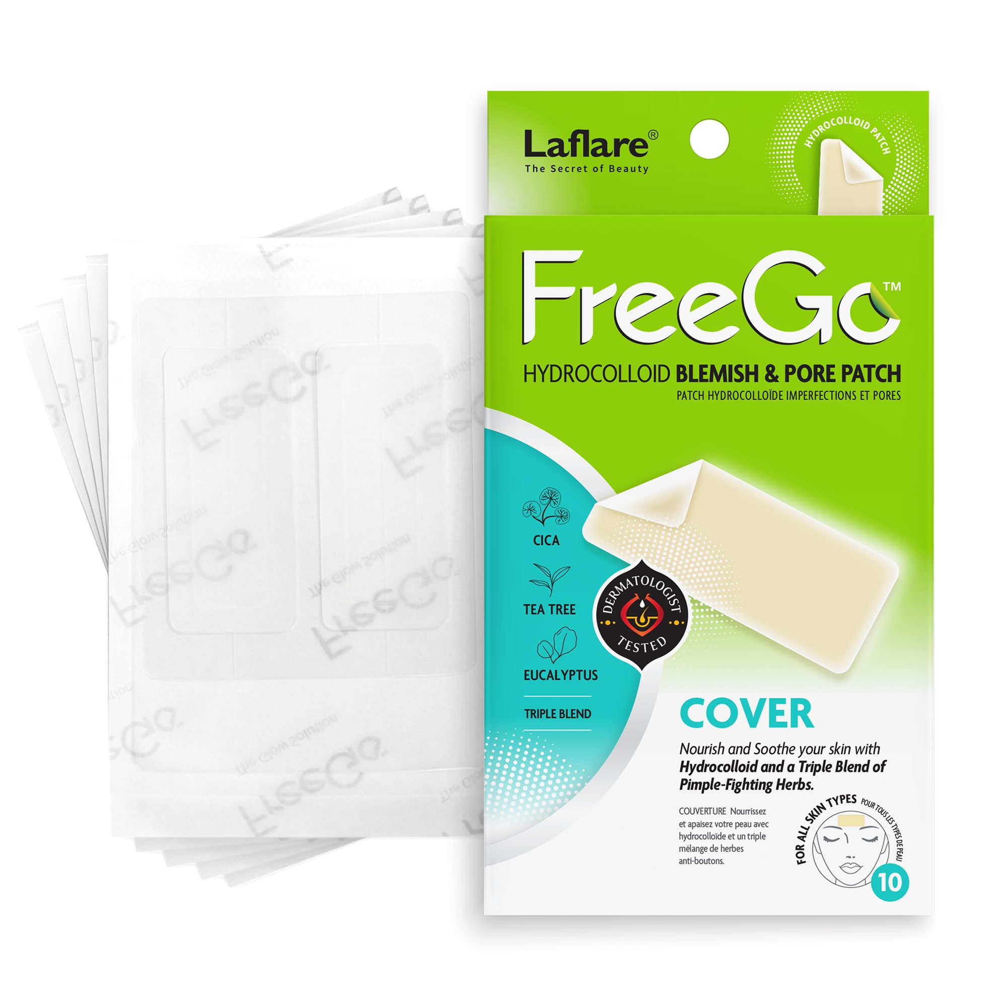 FreeGo™ Hydrocolloid Acne Patches for Face, Large Pimple Patches for ...