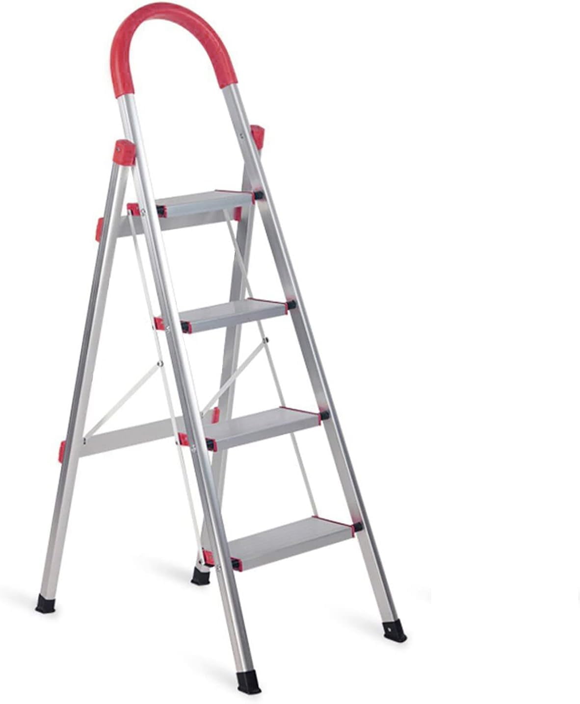 FreeLung 4 Step Aluminum Ladder, Foldable & Lightweight, 330 Lbs ...