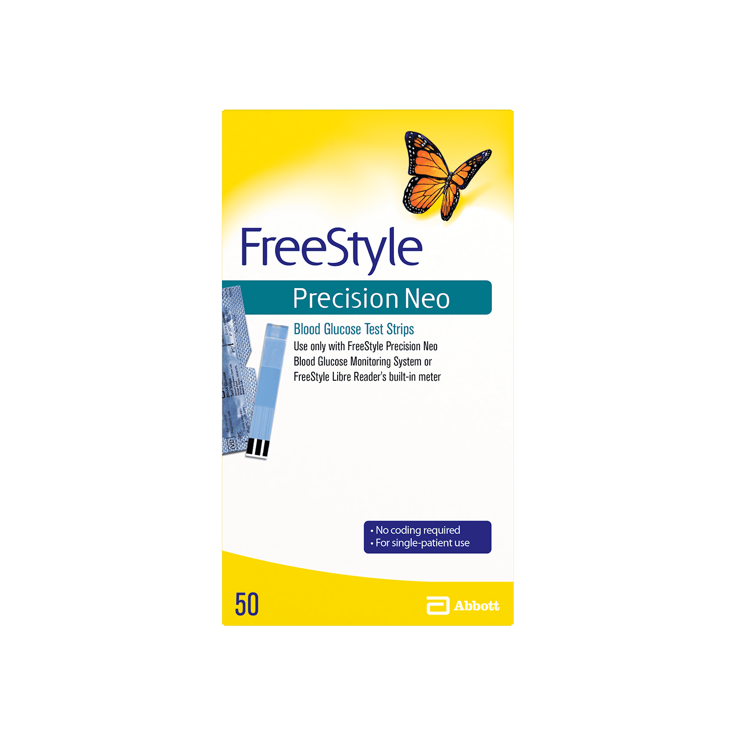 FreeStyle Precision Neo Blood Glucose Test Strips, 50 Count - Walmart.com