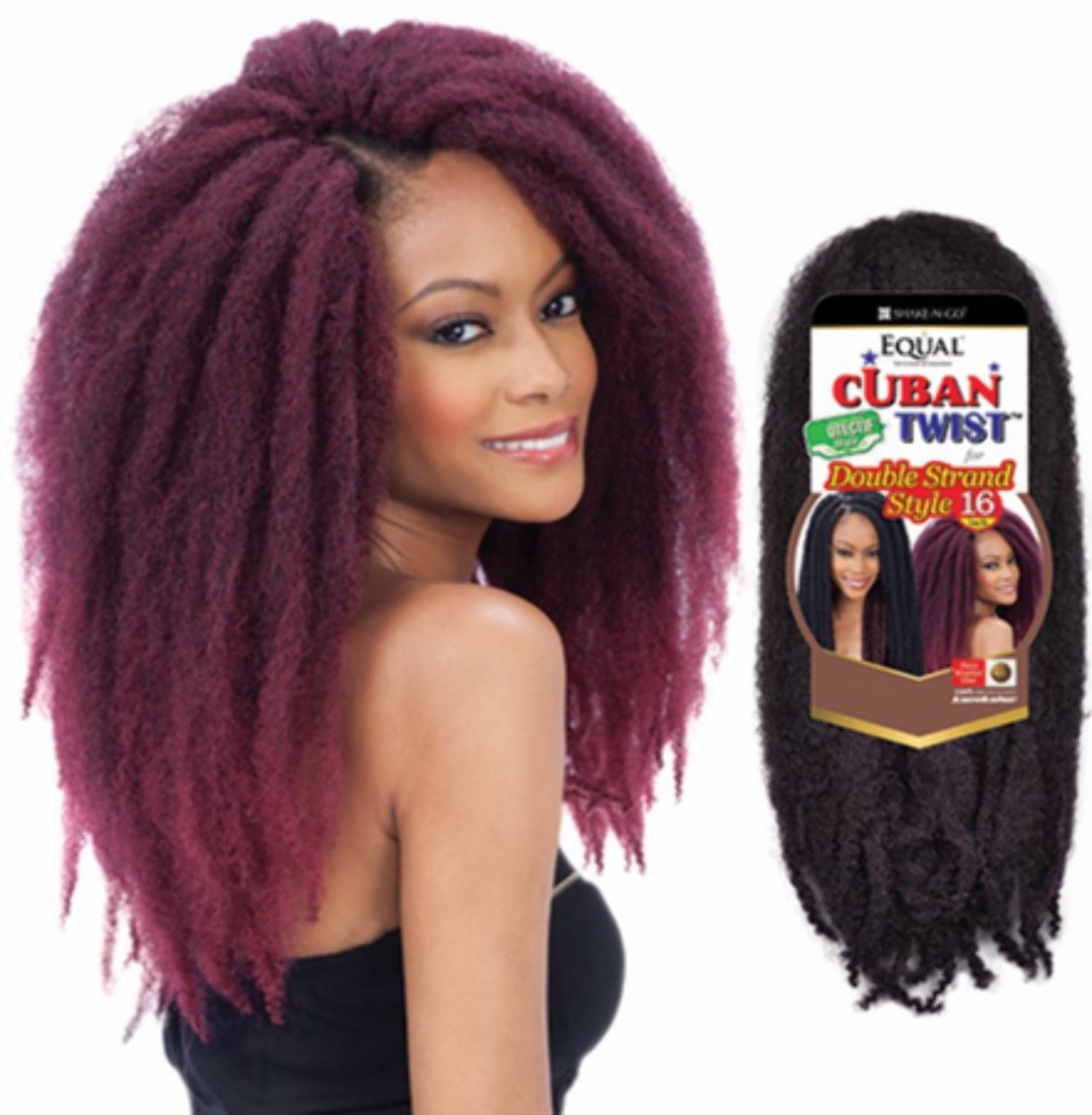FreeTress Equal Cuban Twist Double Strand Style 16" Braiding Hair ...