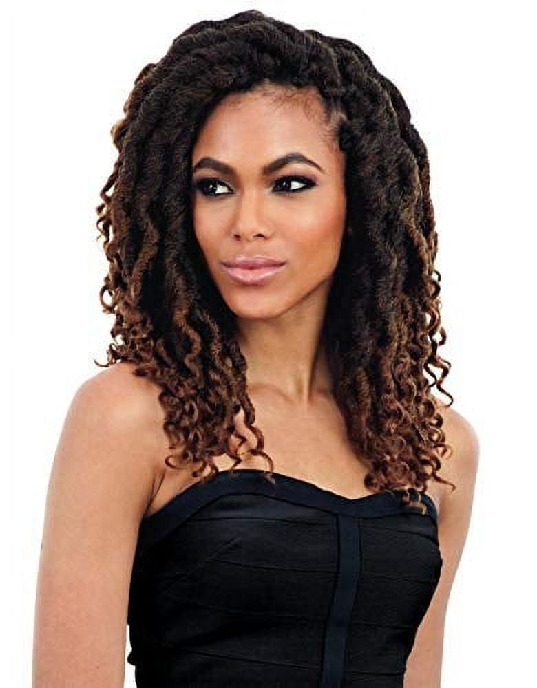FreeTress Synthetic Hair Crochet Braids 2X Cuban Wavy Goddess Loc 12 ...