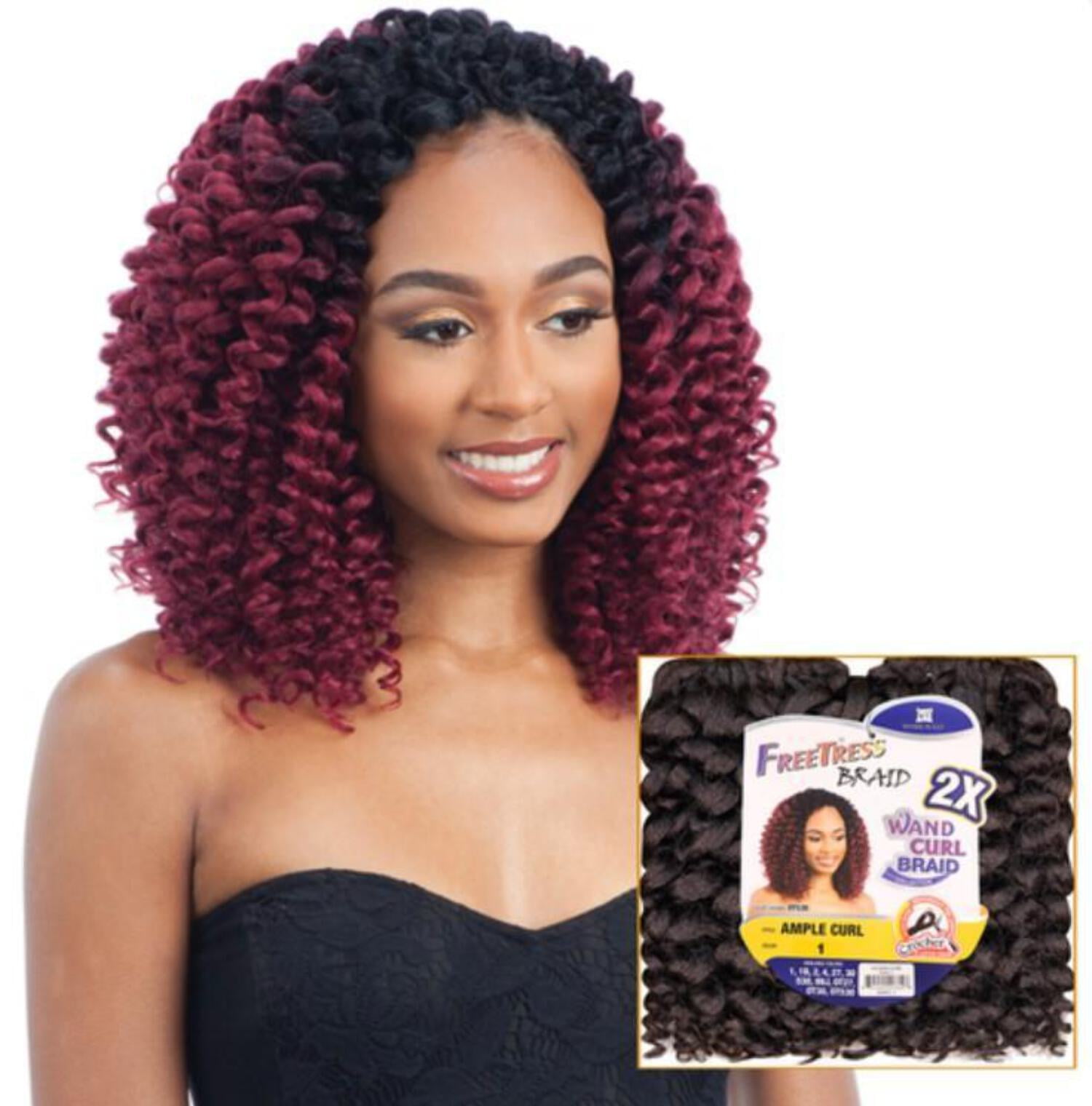 FreeTress Synthetic Hair Crochet Braids Ample Curl - Walmart.com