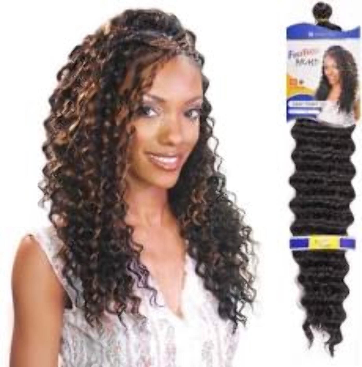 FreeTress Synthetic Hair Crochet Braids Deep Twist 20" Pack of 3 ...
