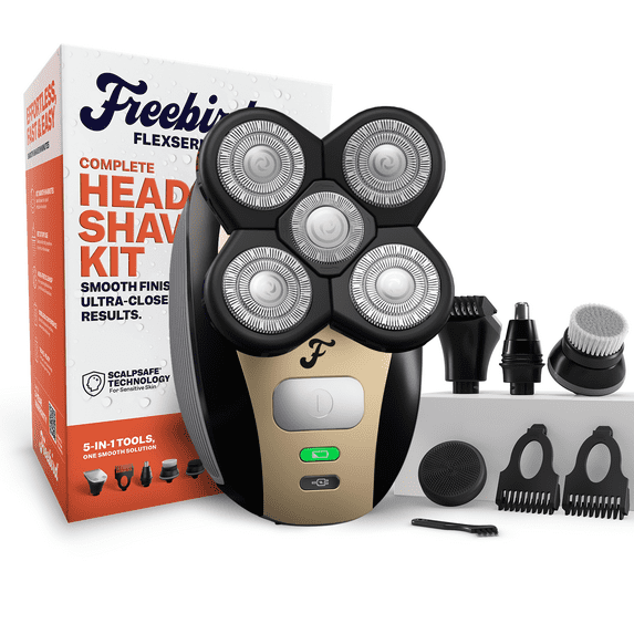 Freebird FlexSeries Head & Body Shave Kit, Waterproof Electric Shaver ...