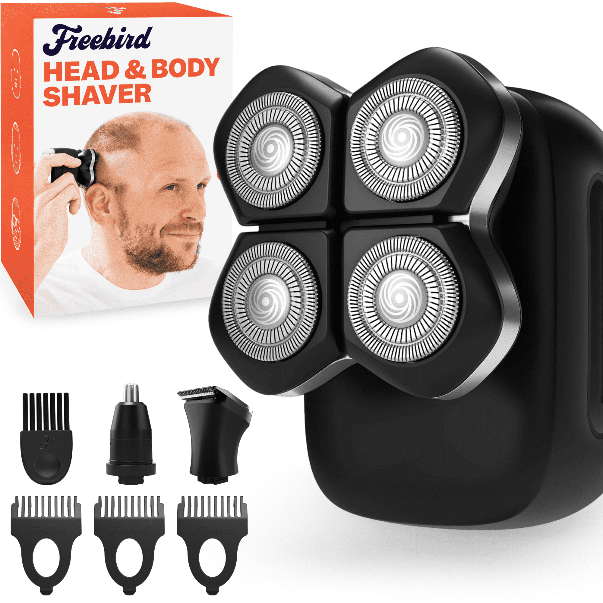 Free Shipping! FREEBIRD FlexSeries Pro Electric Head Shaver, Fast Wet ...