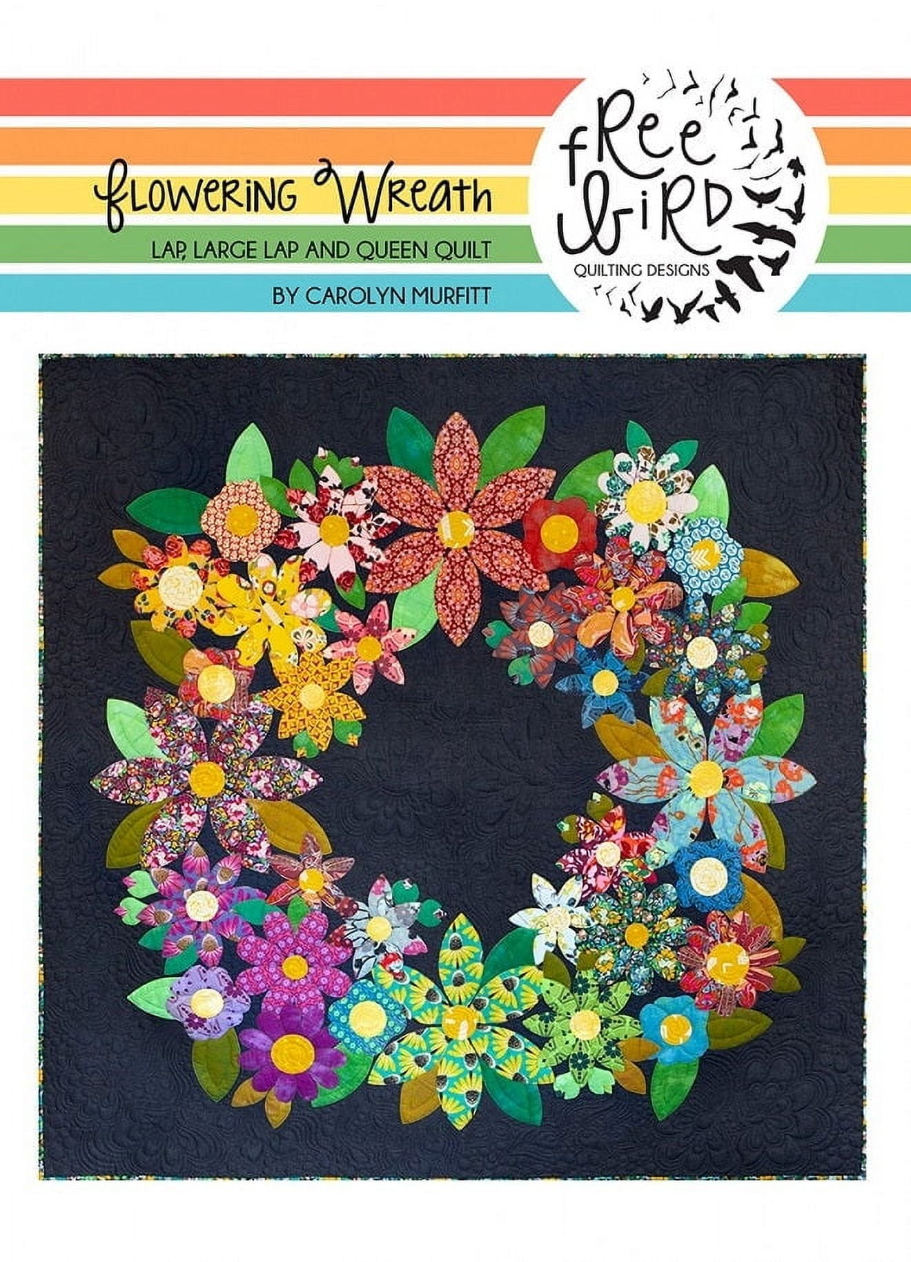 Freebird Quilt Design Flower Wreath Quilt Ptrn - Walmart.com