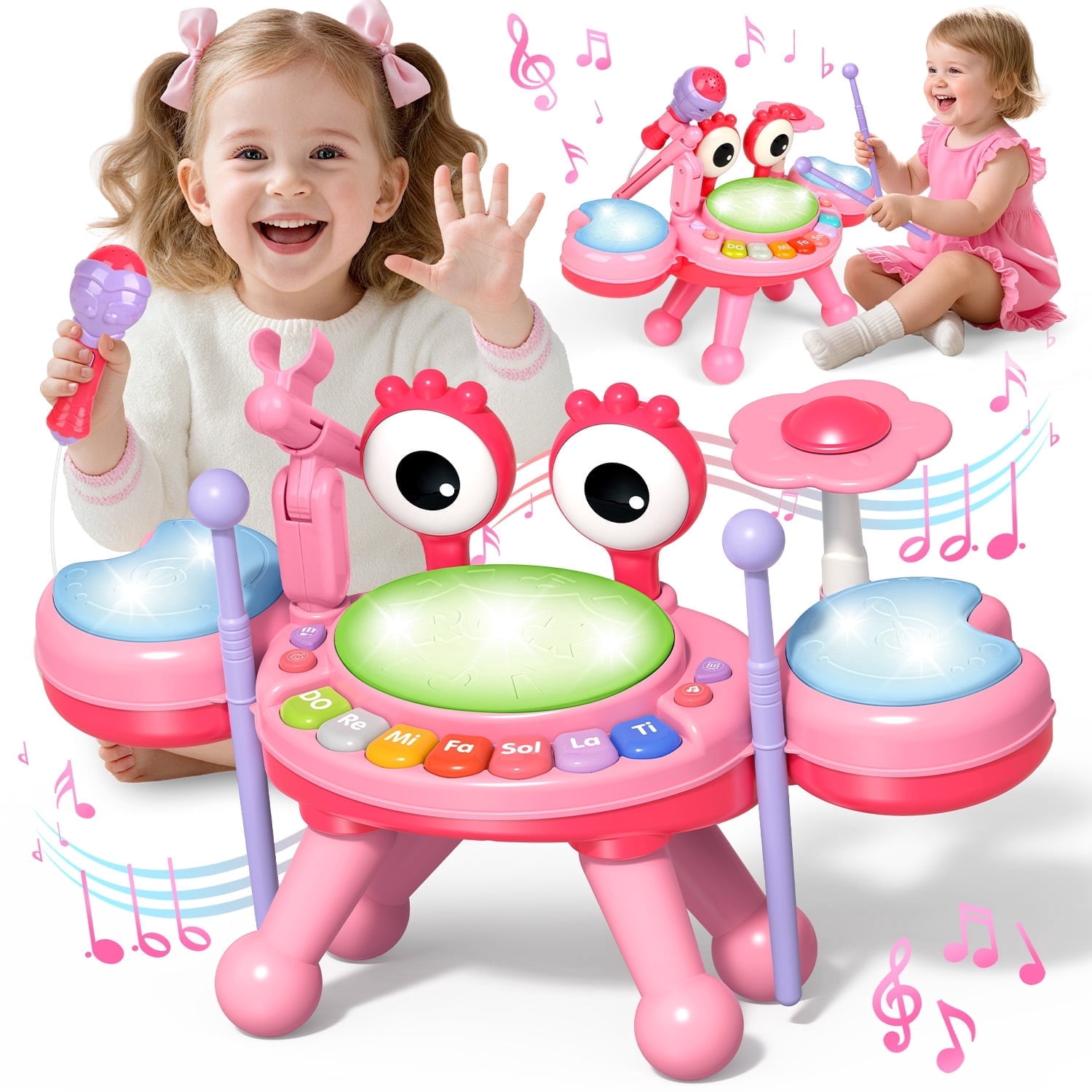 Freecat Baby Toys, Toddler Drum Set for Ages 1 2 3 4, Baby Drum Toys ...