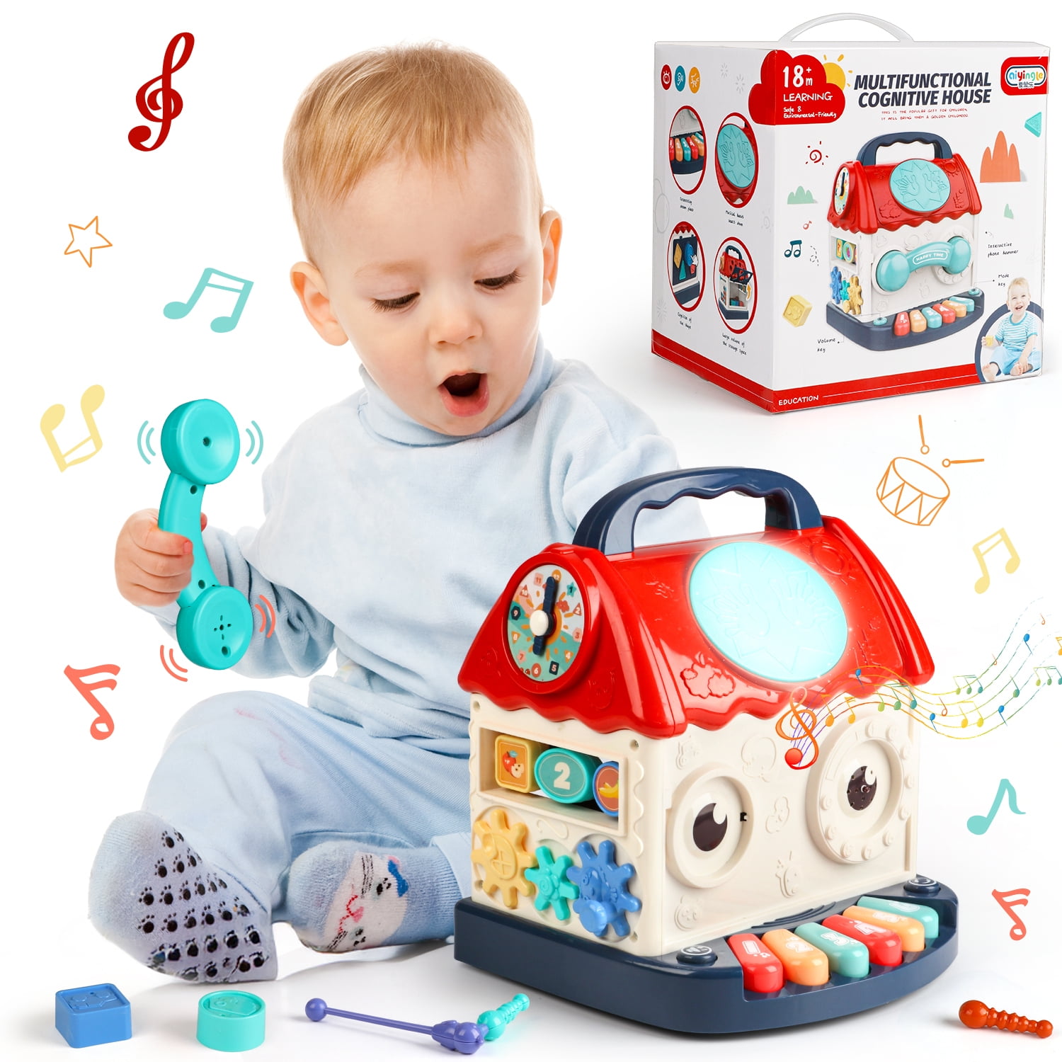 8 Month Old Baby Toys Plunack Baby Toys 6-12 Months Montessori Sensory ...