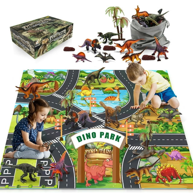 Freecat Dinosaur Playset, 12 Realistic Dino Figures, Educational Toy ...