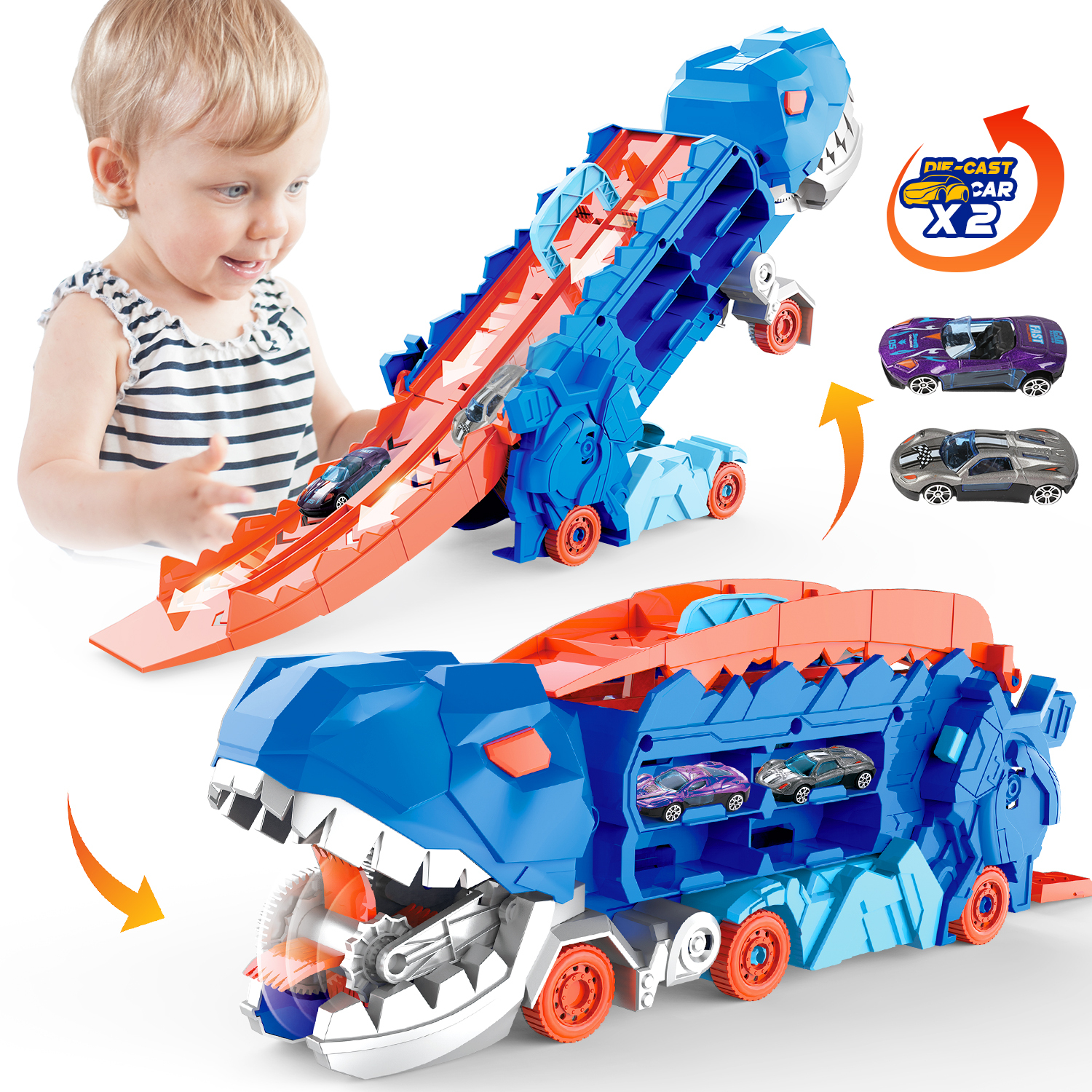 Freecat Dinosaur Toys for Kids Toddlers 3 4 5 6 Years, 3-in-1 Dinosaur ...