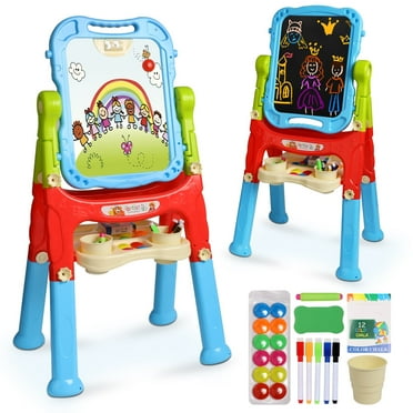 Discovery Kids Tabletop Easel 3-In-1 Art Center, with Whiteboard ...