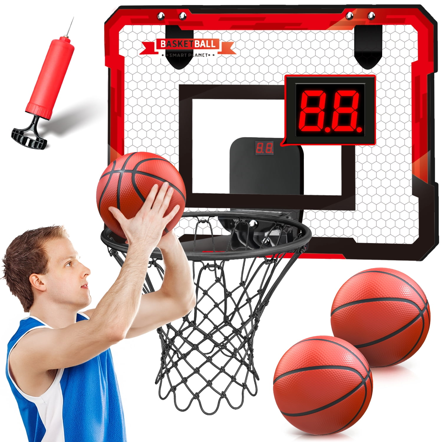 Freecat Sports Set: Indoor/Outdoor Mini Basketball Hoop for Kids Age 3 ...